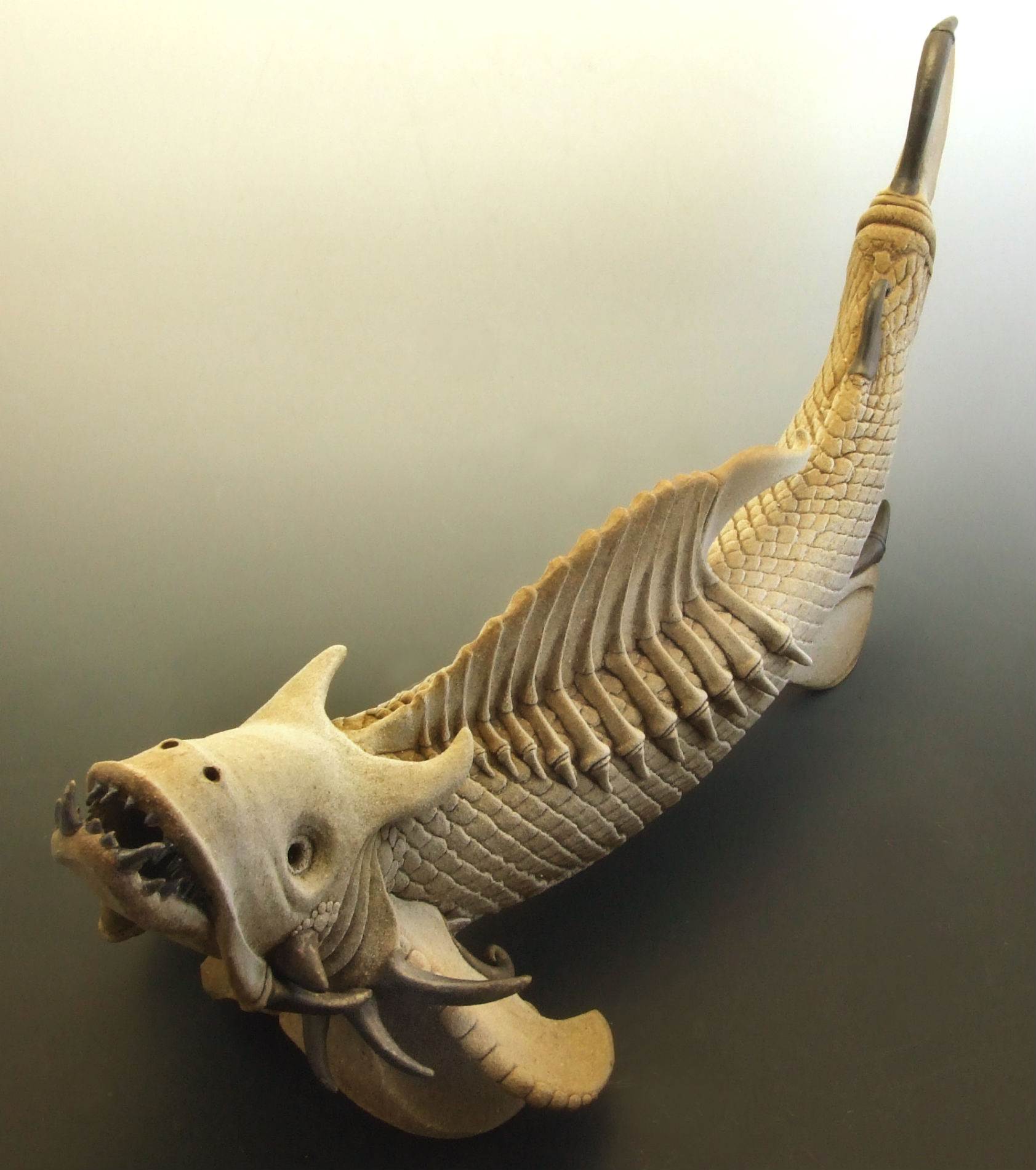 Prehistoric Fish – Sculpture by Dennis Thompson